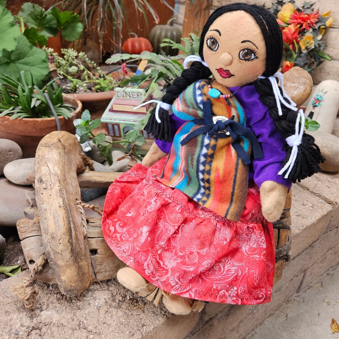 Native American Rag Doll, Felt Doll, Girl Doll, Cloth Doll, Rag Doll ...