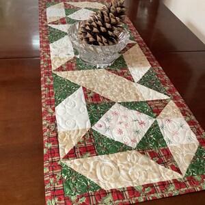 Table Runner, Christmas Table Runner, Shining Star Table Runner, Holiday Table Runner, Star ...