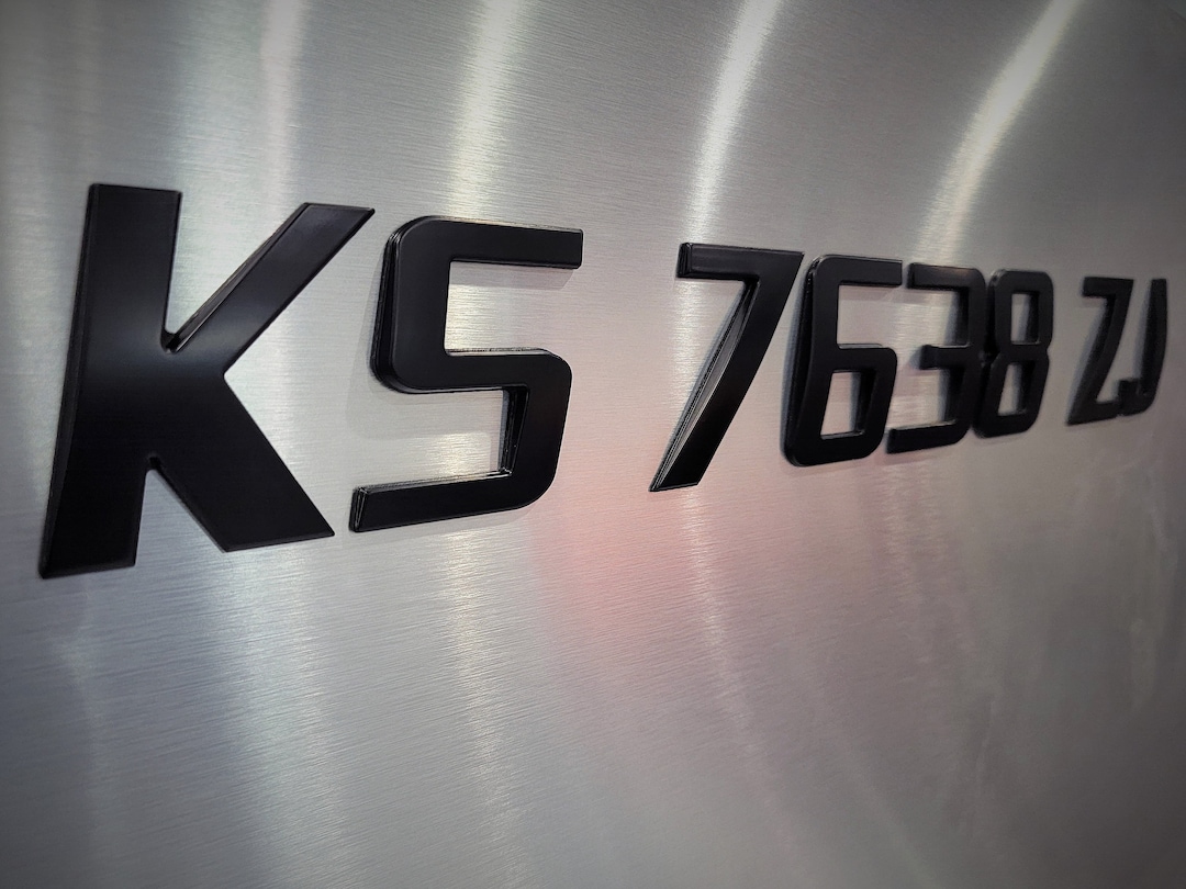 Black Emblem Boat Registration Numbers 3D Raised Lettering - Etsy