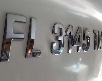 Raised Chrome Boat Lettering - Etsy