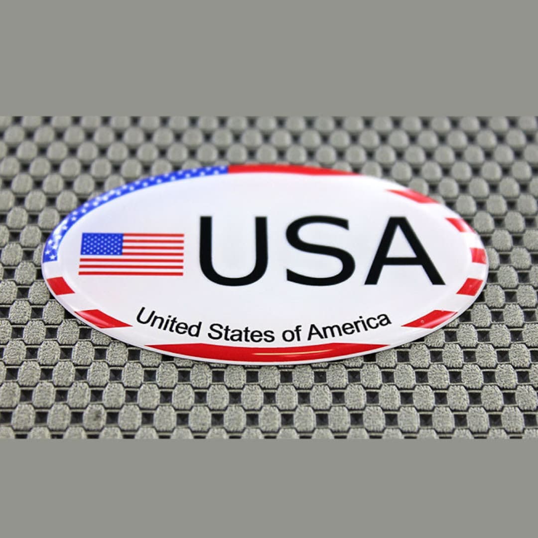 USA Flag Raised Clear Domed Lens Decal Oval 3"x 1.75" - Etsy