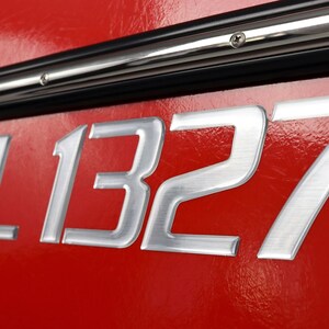 Brushed Chrome Boat Registration Numbers and Letters Sport Series Domed ...