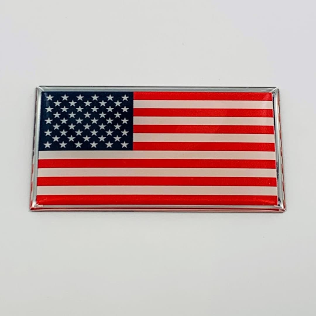USA Flag Raised Clear Domed Lens Decal 3"x 1.65" - Etsy