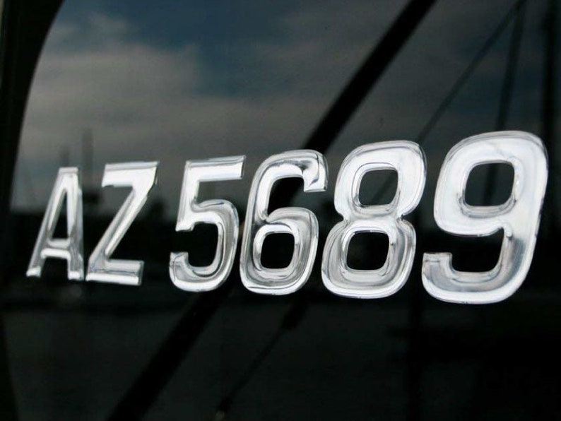 Boat Registration Numbers Domed Decals Stickers (set) Surf Series - Etsy