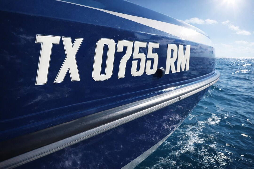 White 3D Domed Boat Registration Numbers | Raised Marine & Jet Ski ...