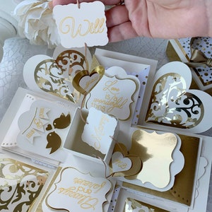 Proposal Exploding Photo Box, Anniversary Photo Box, Engagement Exploding Box, Valentines Day ...