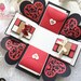 Love Exploding Photo Box in Black and Red With 3 Layers - Etsy