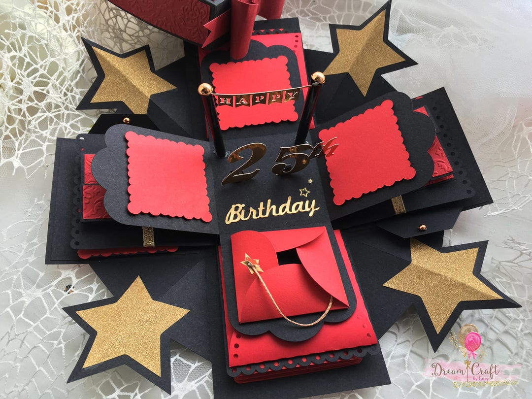 Red Exploding Photo Box, Explosion Box, Christmas Gift Photo Box ...