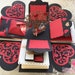 Love Exploding Photo Box in Black and Red With 3 Layers - Etsy