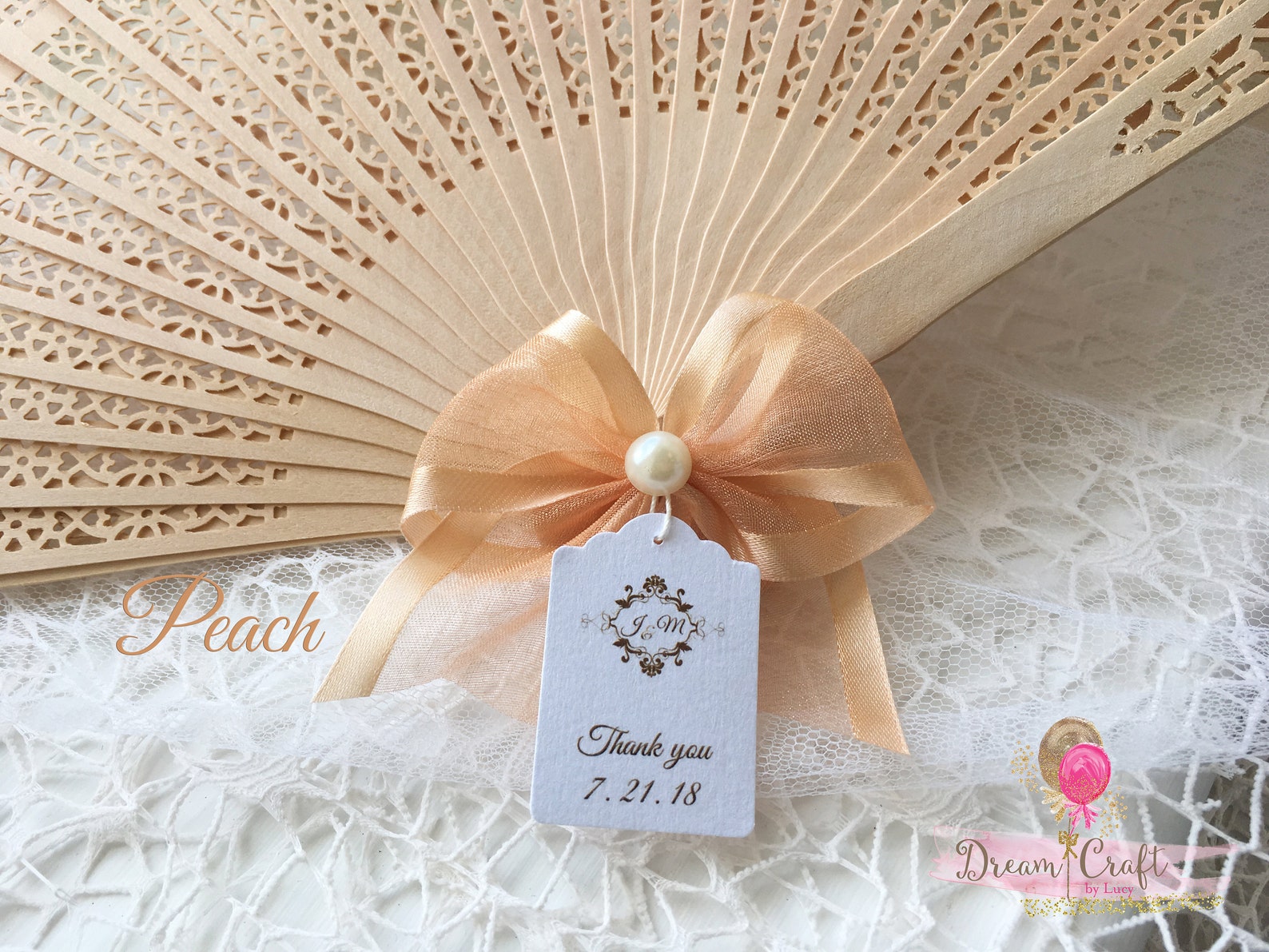 10 Wedding Fans with Personalised tags Wedding Favours | Etsy