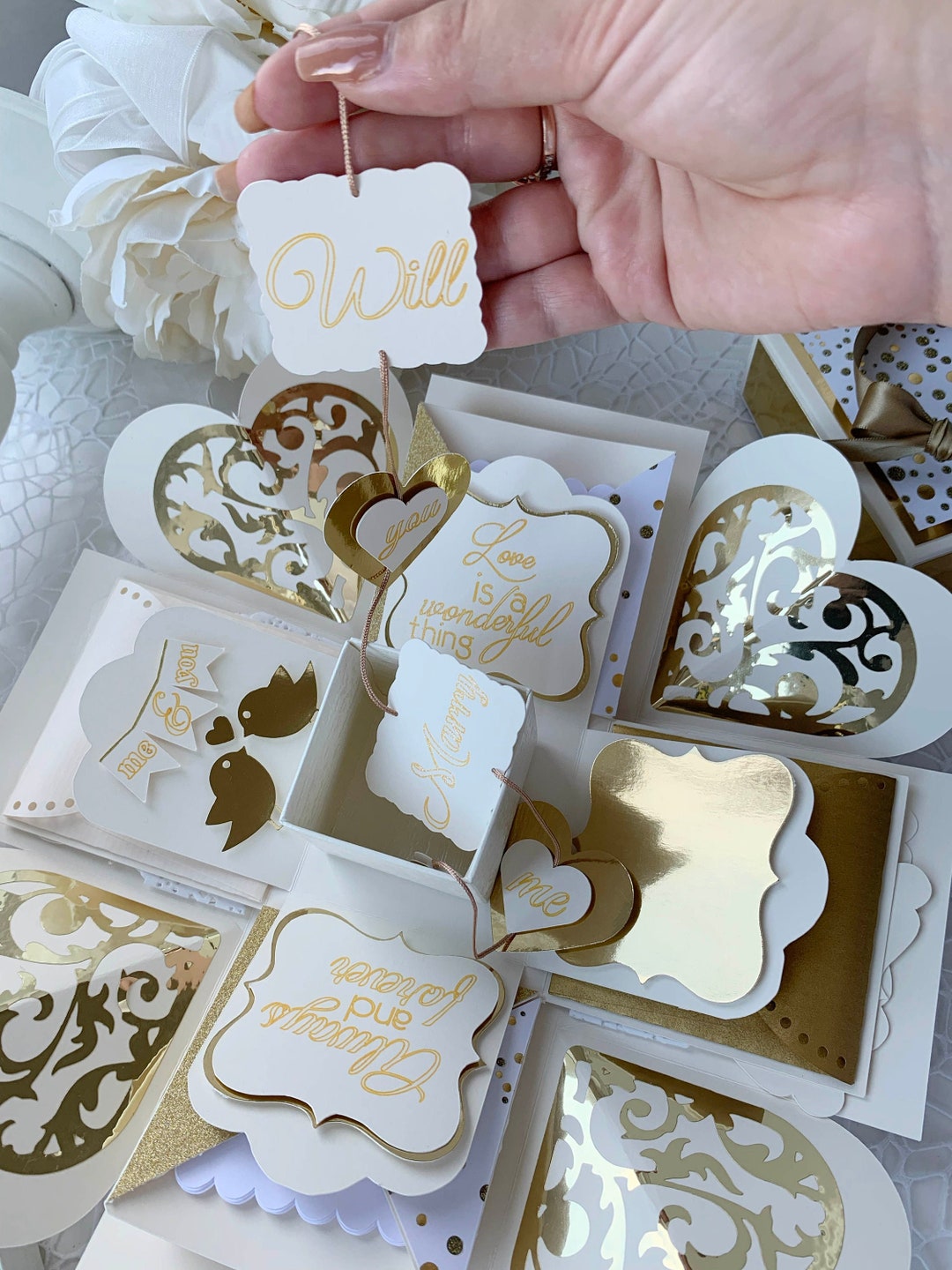 Proposal Exploding Photo Box, Anniversary Photo Box, Engagement ...