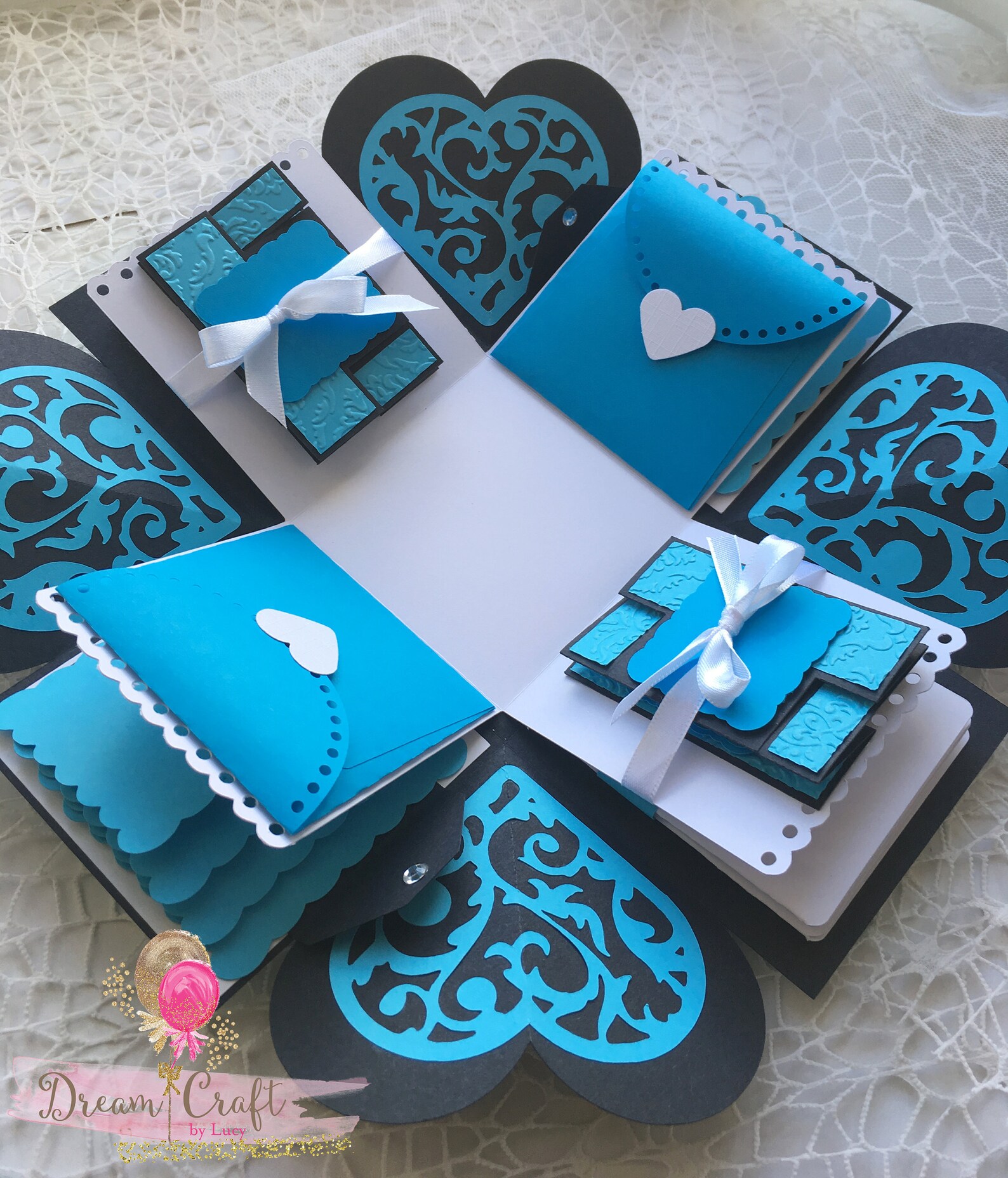 Blue Explosion box perfect gift for Birthday Anniversary | Etsy