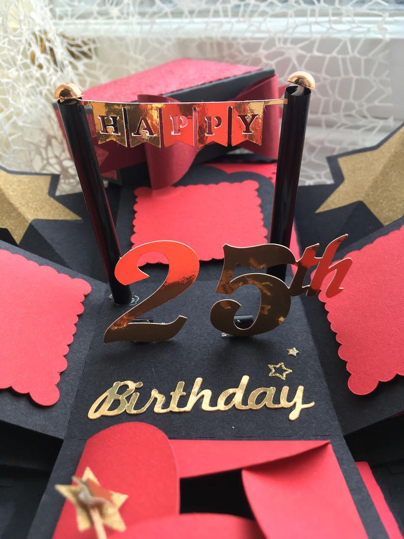 Red Exploding Photo Box Explosion Box Christmas Gift Photo | Etsy