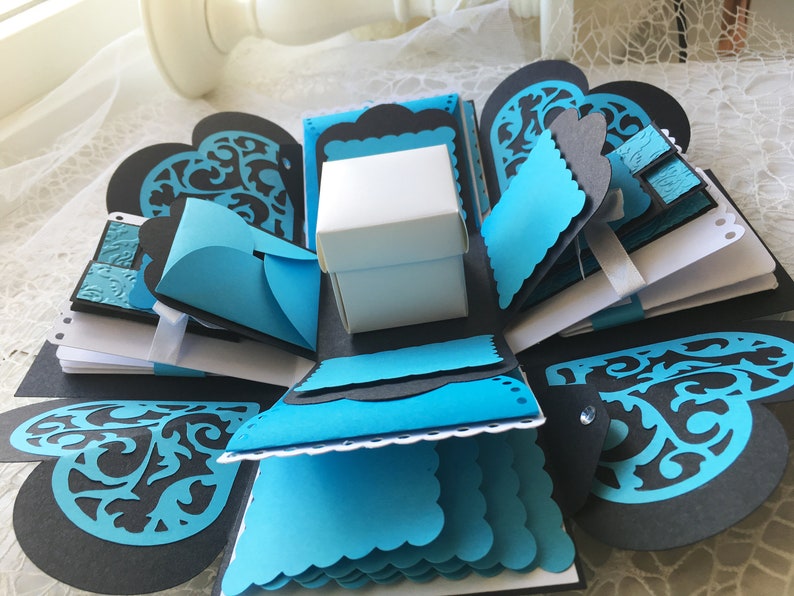 Blue Explosion box perfect gift for Birthday Anniversary | Etsy