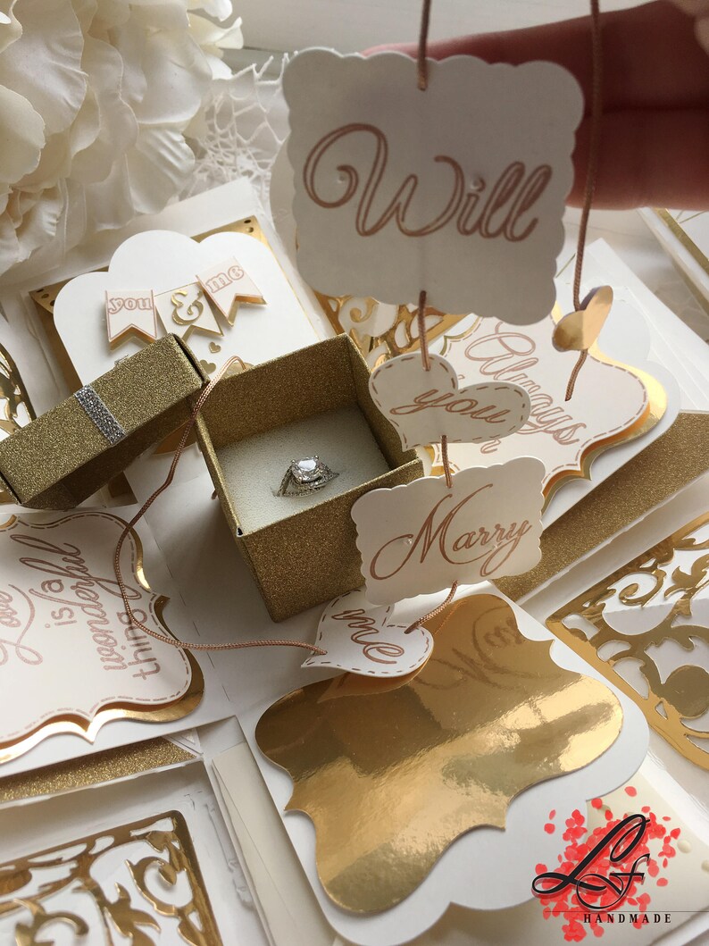 Proposal Exploding Photo Box Anniversary Photo box | Etsy