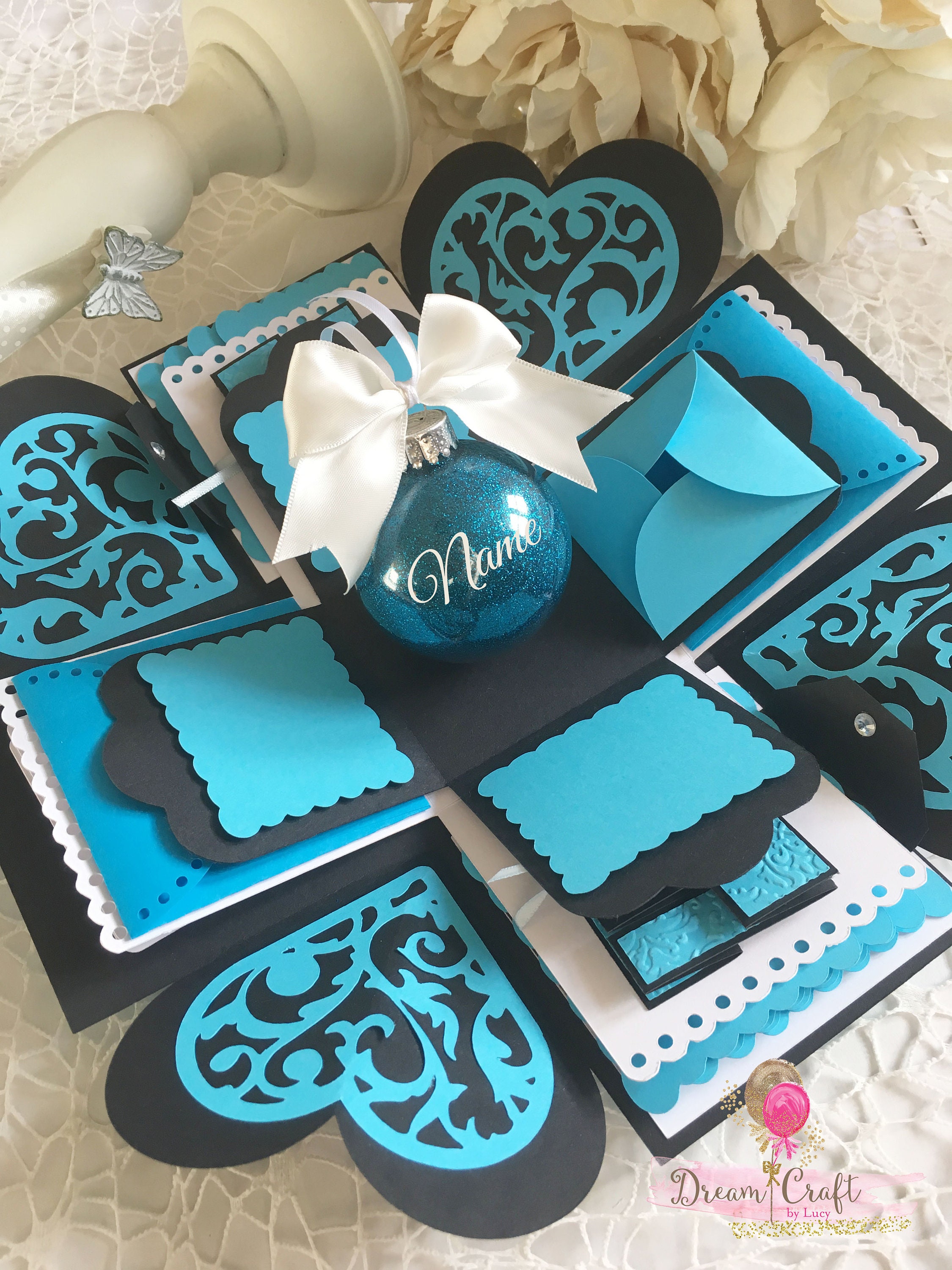 Blue Explosion box perfect gift for Birthday Anniversary | Etsy