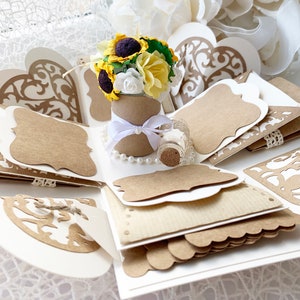 Sunflower Rustic Explosion Photo Box, Love Photo Box Perfect for ...