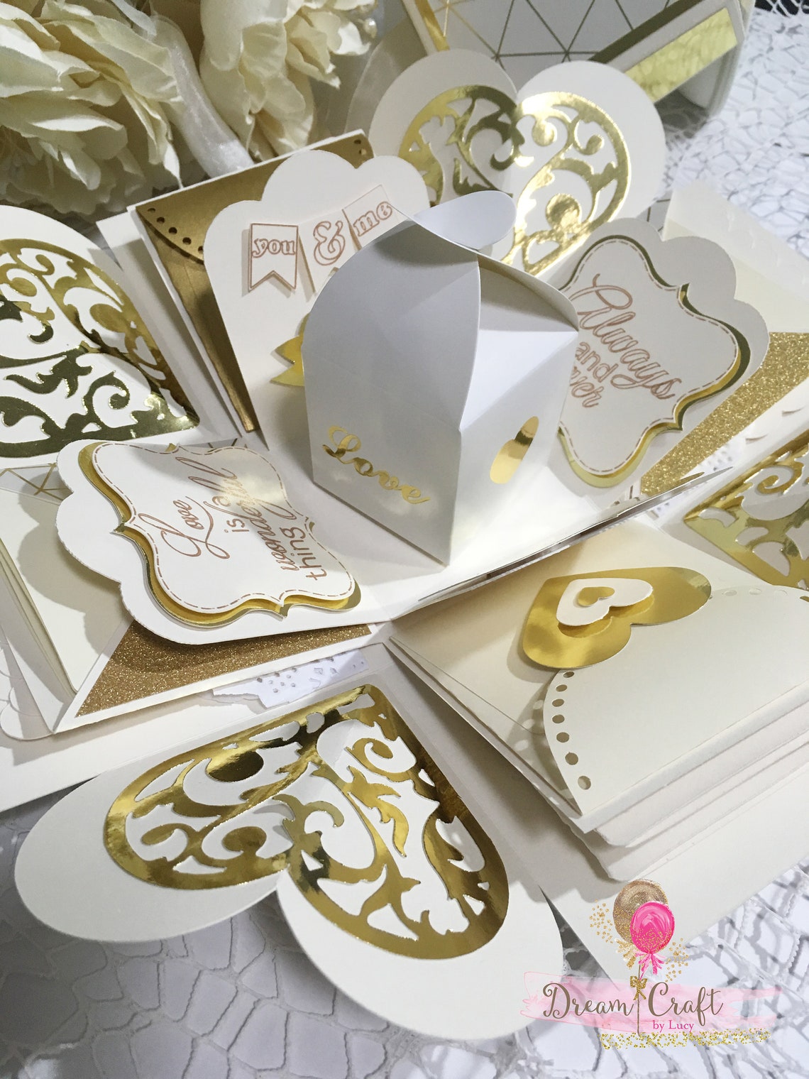 Proposal Exploding Photo Box Anniversary Photo box | Etsy