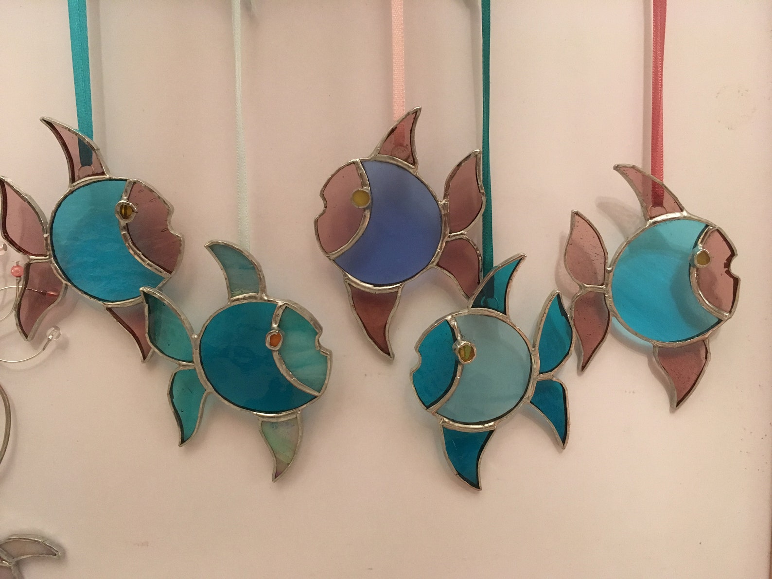Hand Made Stained Glass Fish Sun Catcher Hanging Decoration - Etsy UK