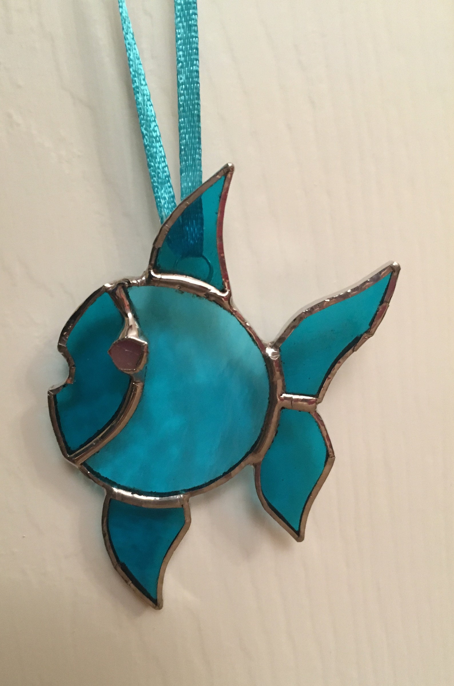 Hand Made Stained Glass Fish Sun Catcher Hanging Decoration - Etsy UK