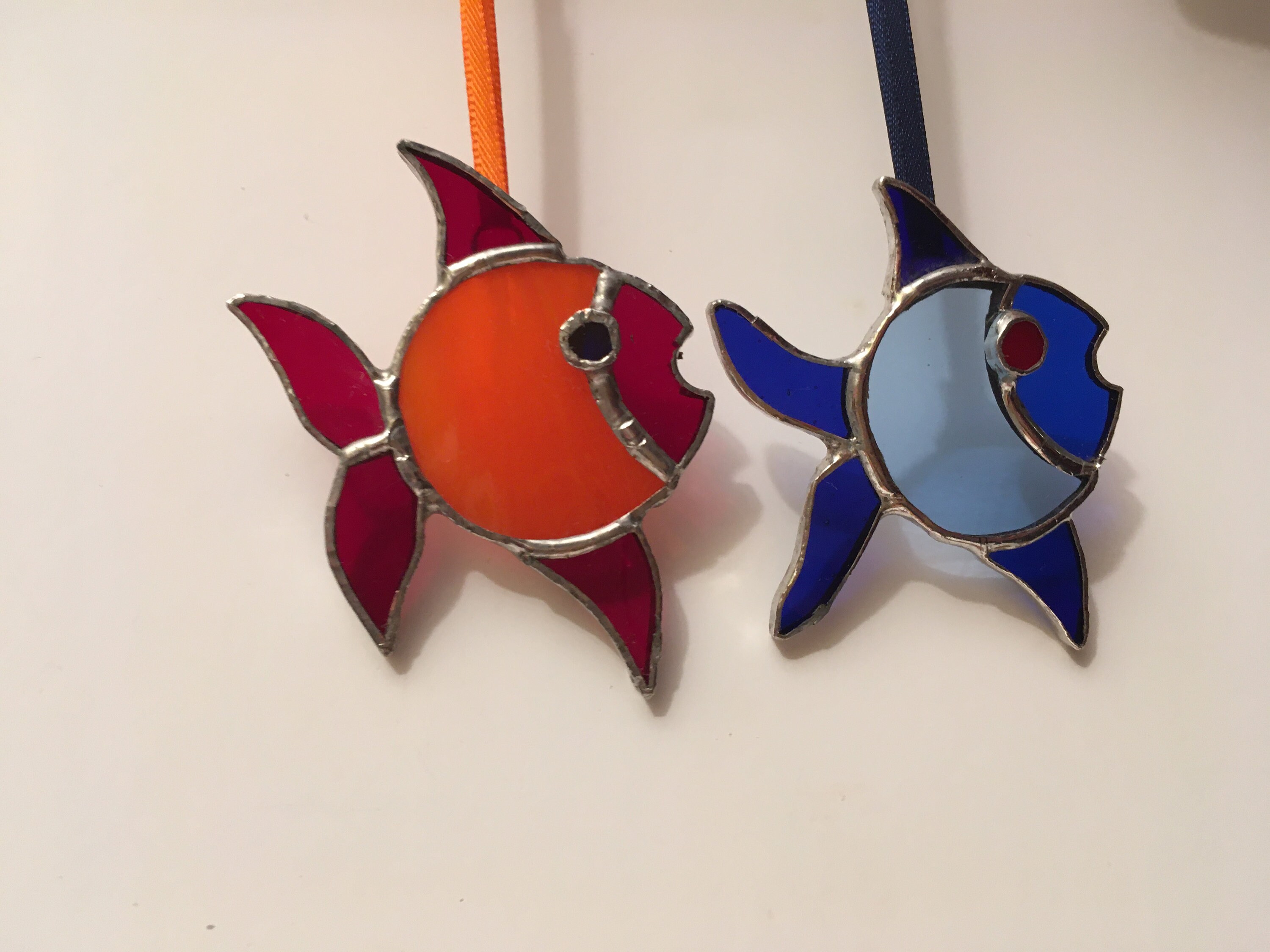 Hand Made Stained Glass Fish Sun Catcher Hanging Decoration - Etsy UK