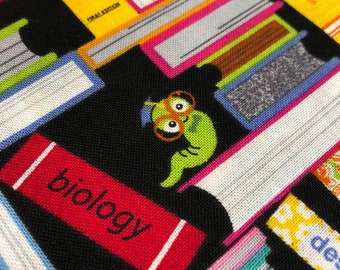 Library book fabric | Etsy