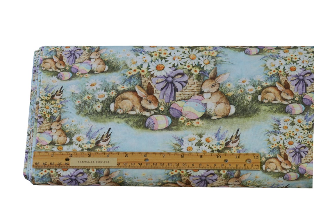 1/2 Yard Easter Basket by Susan Winget 100% Premium Cotton Fabric ...
