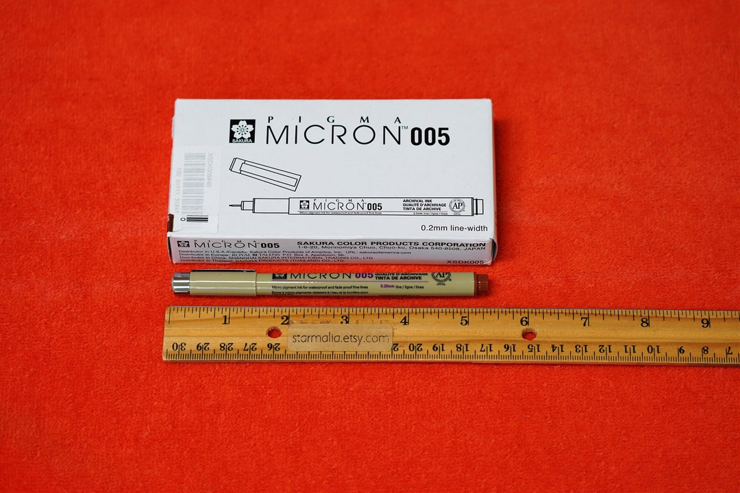 Pigma Micron 005 Bolígrafo Permanente Marrón .20mm una pieza - Etsy España