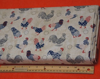 Rooster Fabric - Etsy