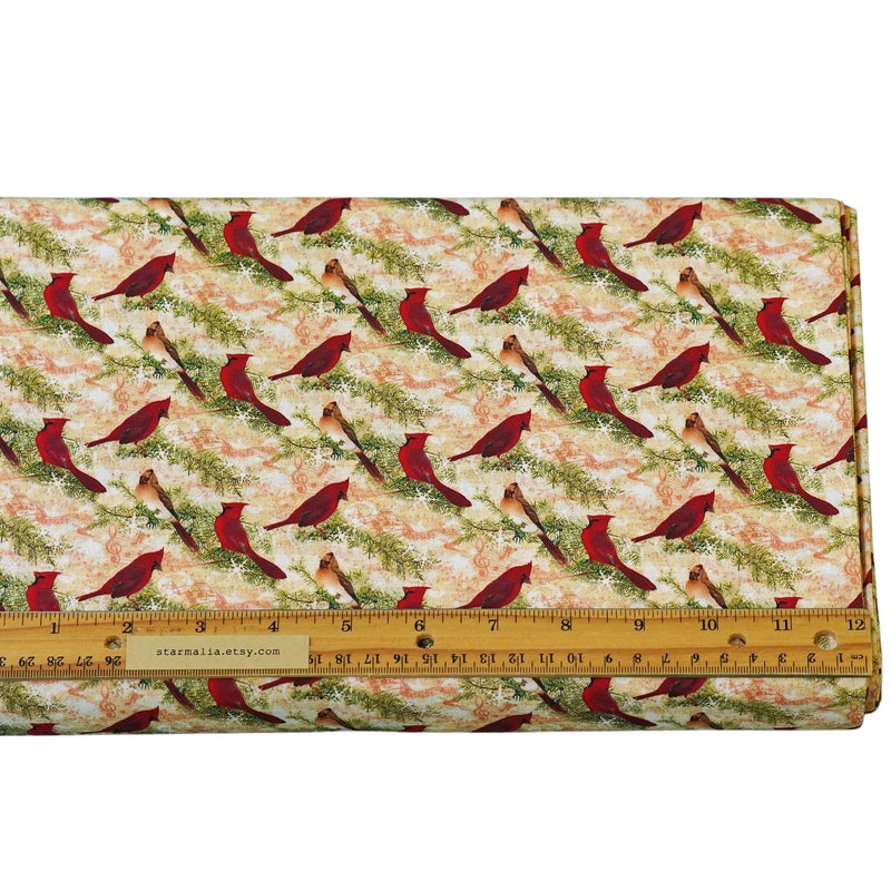 Cardinal Fabric - Etsy
