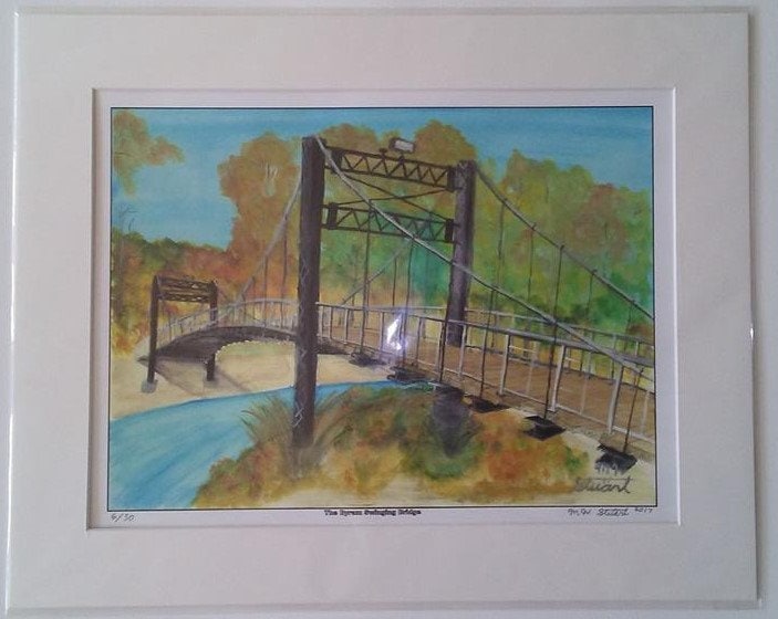 Byram Swinging Bridge/ Limited Signed Archival Print - Etsy