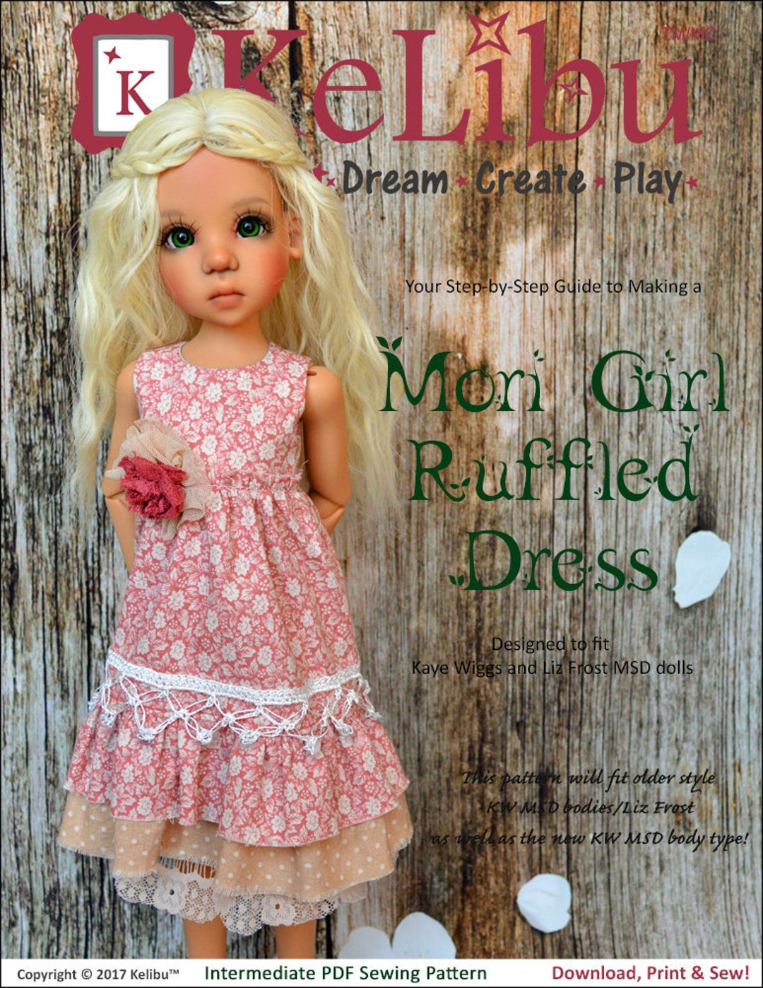 Mori Girl Ruffled Dress for Kaye Wiggs & Liz Frost MSD Dolls - Etsy