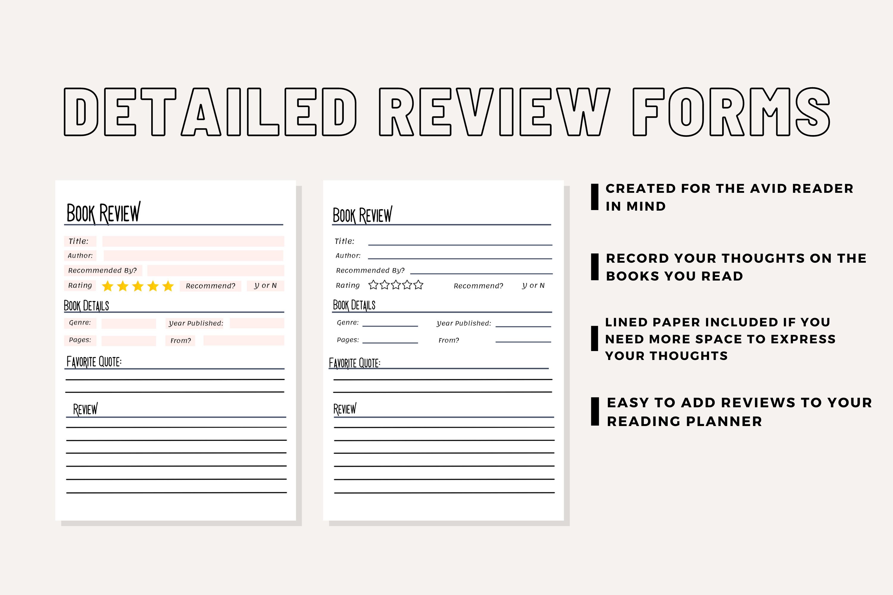 Book Review & Summary Template System Basic Writing Prompts for Book ...