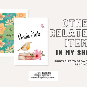 Book Club Printable Planner System to Enjoy Grow Organize Reading ...