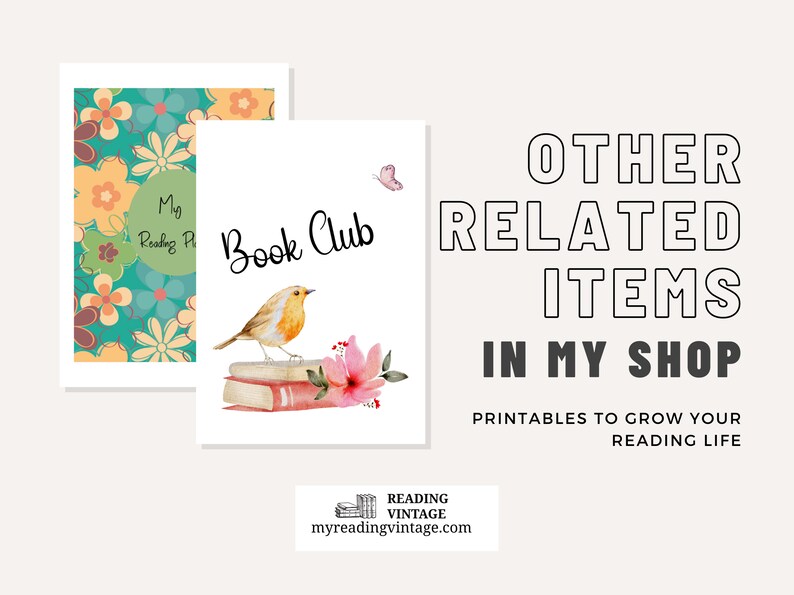 Book Club Printable Planner System to Enjoy Grow Organize Reading ...