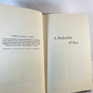 A Pocketful of Rye by A.J. Crown 1969 Vintage Book - Etsy