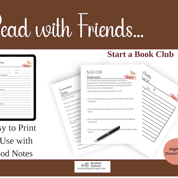 Book Club Games - Etsy