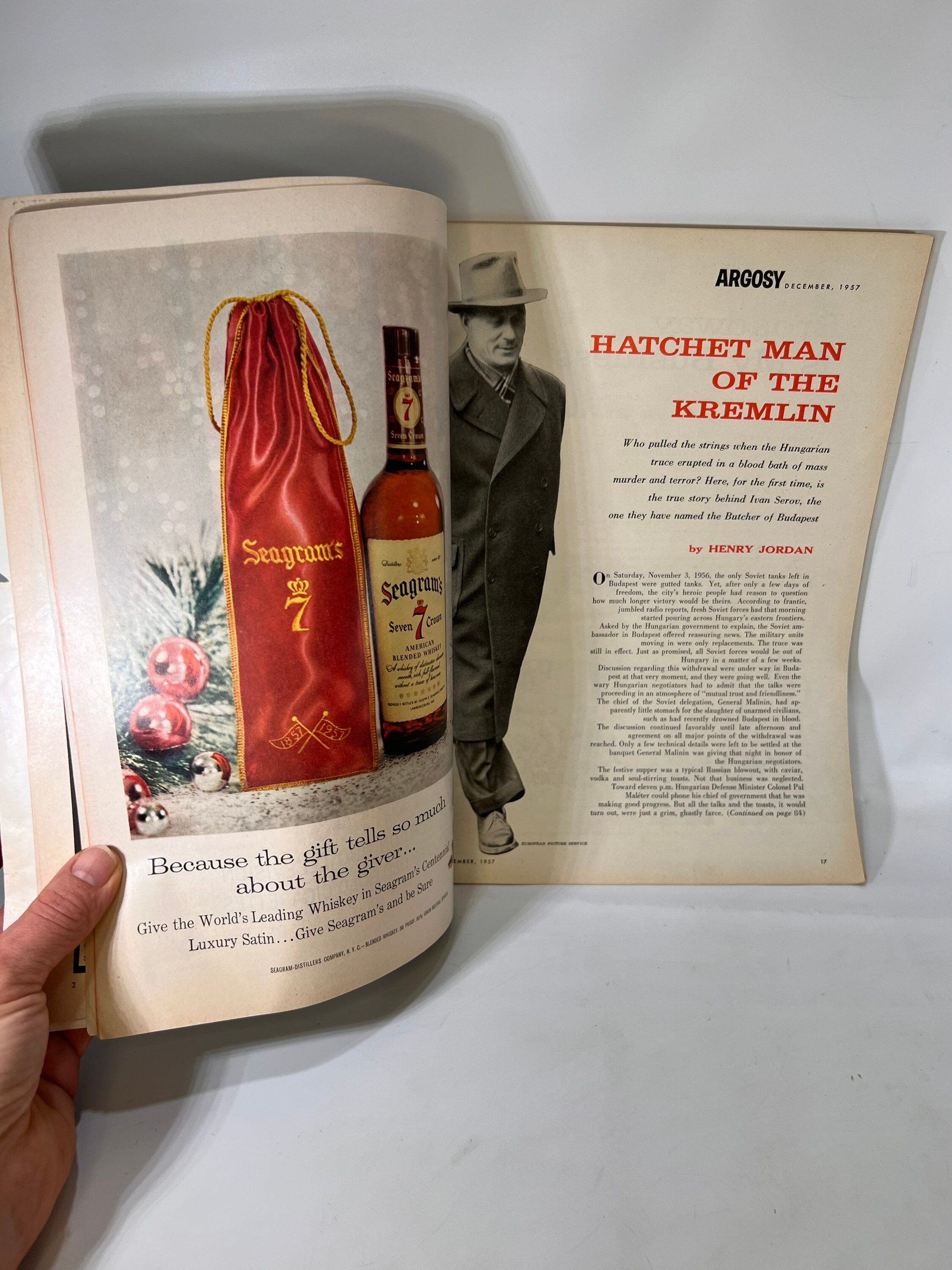 Argosy Fiction Fact Magazine for Men December 1957 Volume 345 Number 6 ...