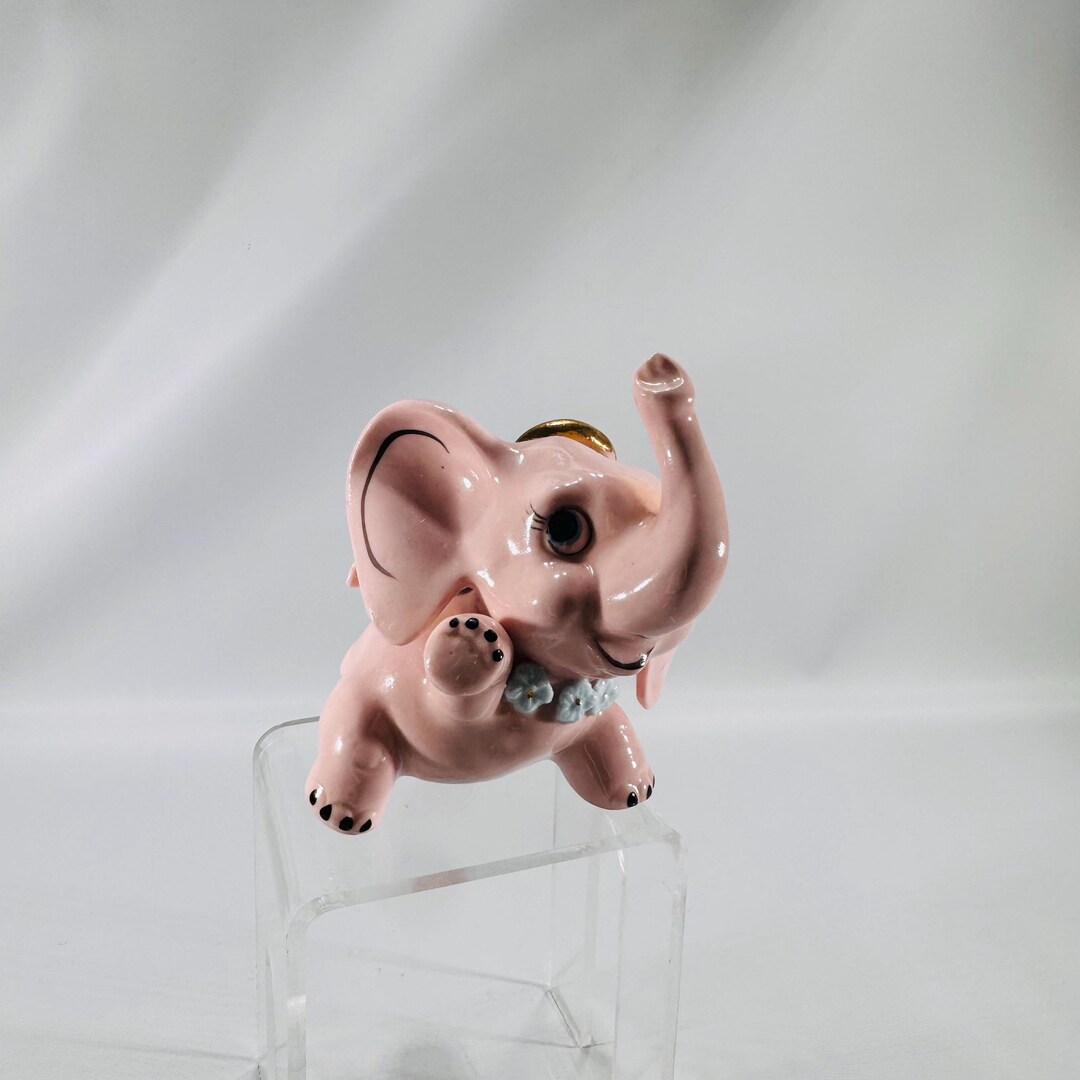 Vintage Pink Elephant Figurine | California Creations Bradley Japan ...