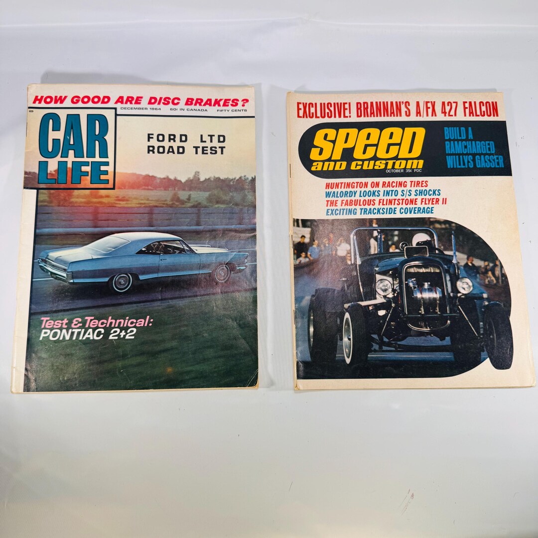 Two Vintage Car Magazines (1964) – Speed and Custom, Car and Life ...