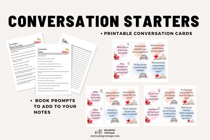 Book Club Printable Planner System to Enjoy Grow Organize Reading ...