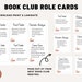 Book Club Role Cards & Role Responsibilities System Cute Printable ...