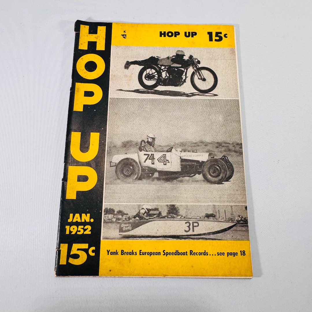 Hop up Magazine (jan 1952) | Vintage Car Racing Zine | Hot Rods ...