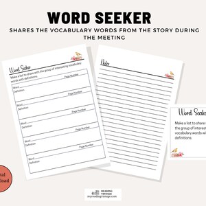 Book Club Role Cards & Role Responsibilities System Cute Printable ...