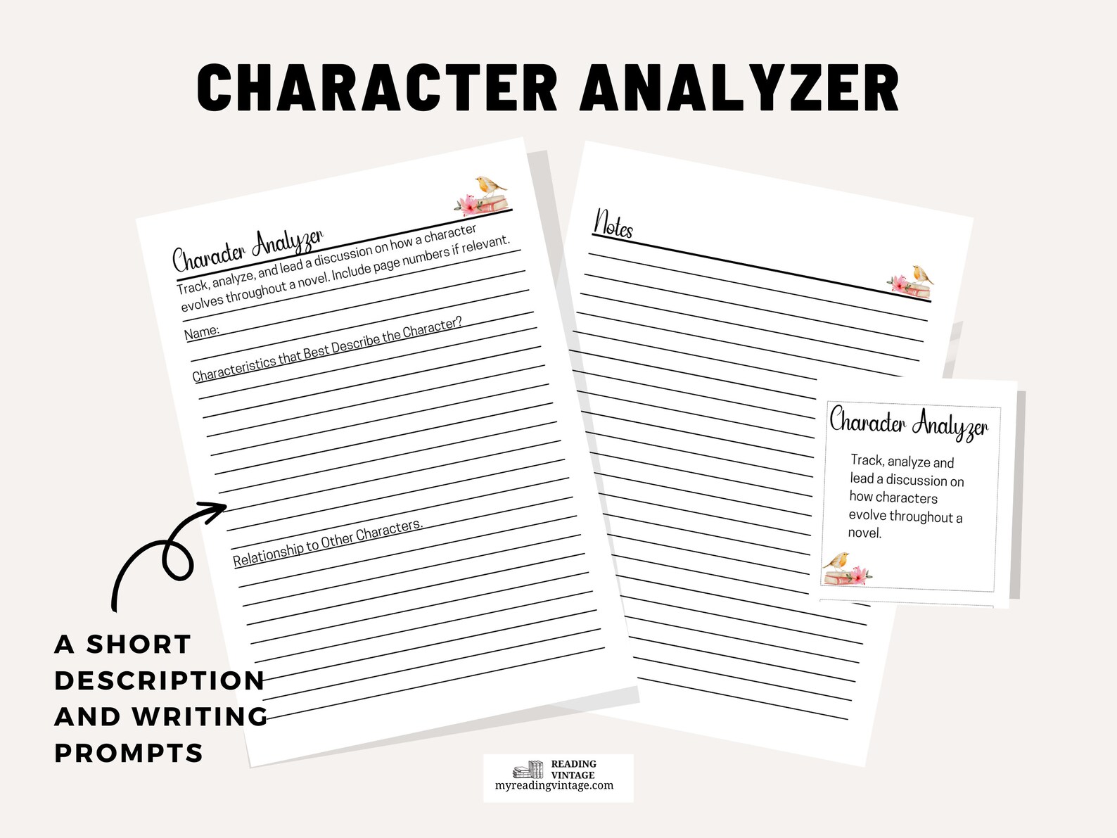 Book Club Role Cards & Role Responsibilities System Cute Printable ...