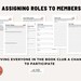 Book Club Role Cards & Role Responsibilities System Cute Printable ...