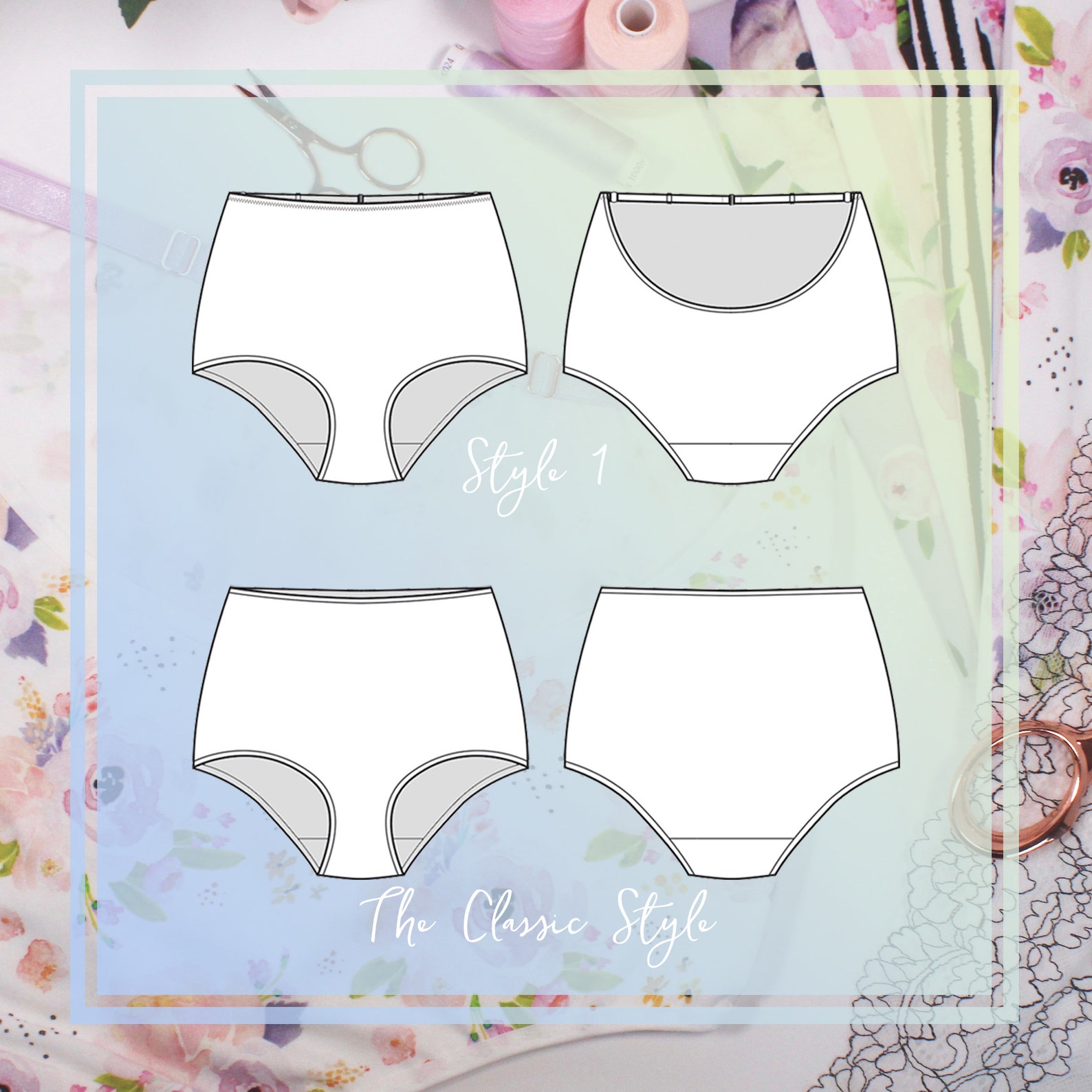 Adaline High Waist Panties Sewing Pattern & Classic High Waist Panties ...