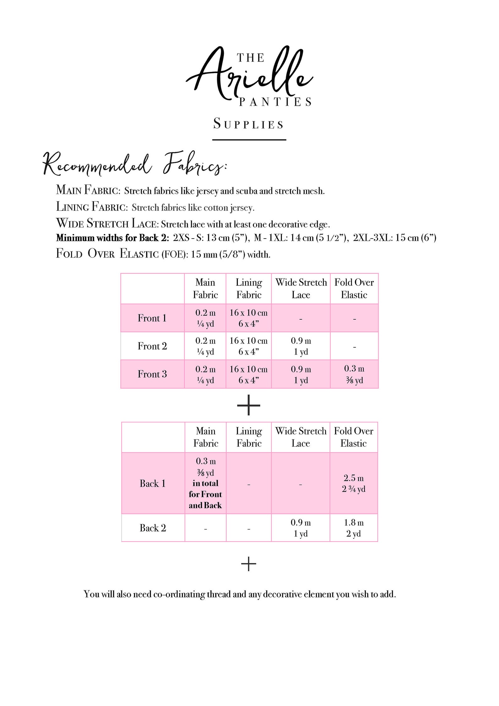 Arielle Tanga Panties Sewing Pattern PDF Instant Download - Etsy Canada