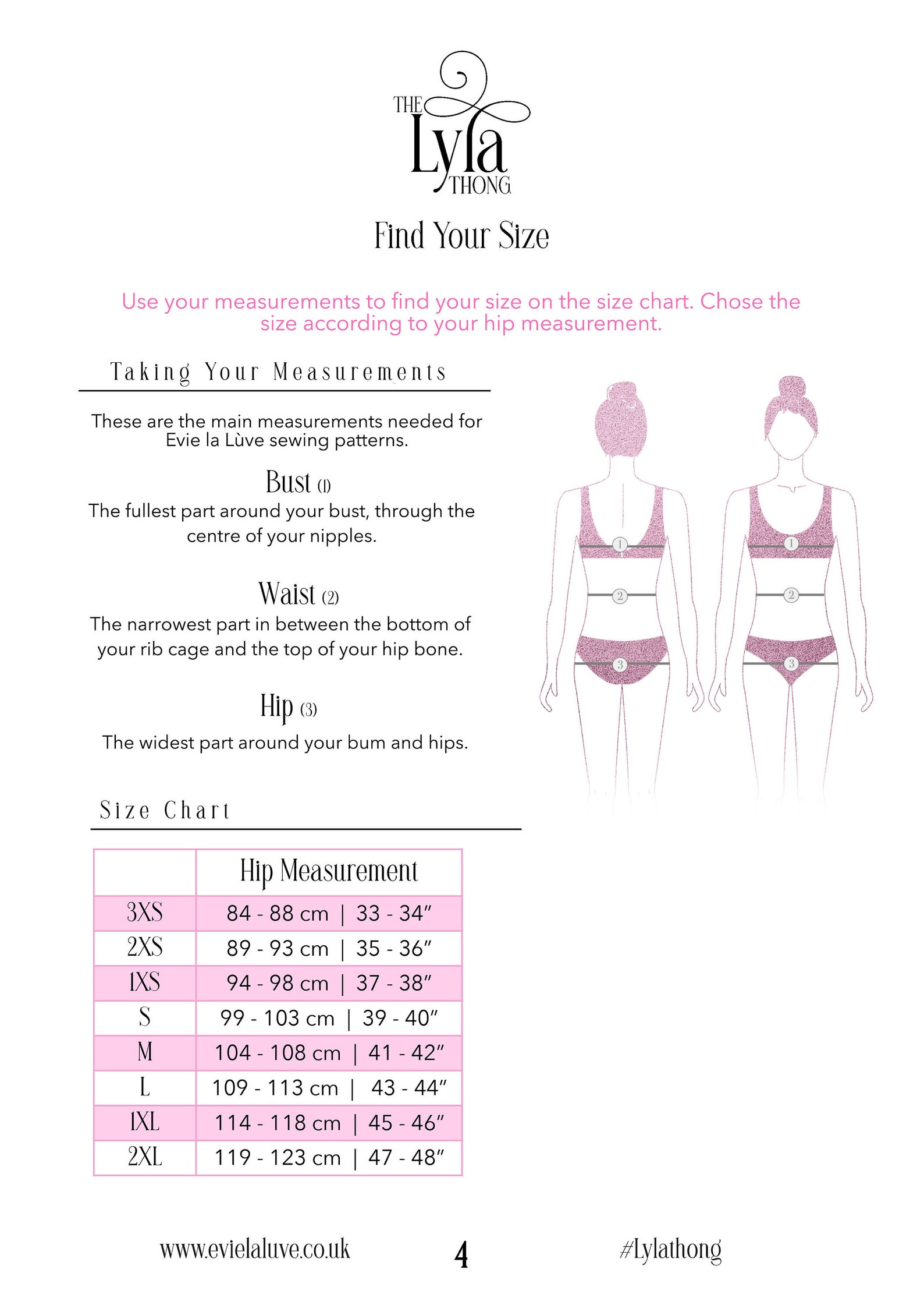 Lyla Thong Lingerie Sewing Pattern PDF Instant Download - Etsy