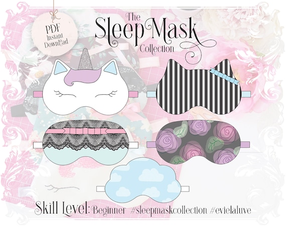 Sleep Mask Sewing Pattern Bundle PDF Instant Download Evie - Etsy